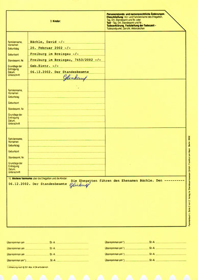 Familienbuch - www.freiburg.de - Service/Ämter A-Z